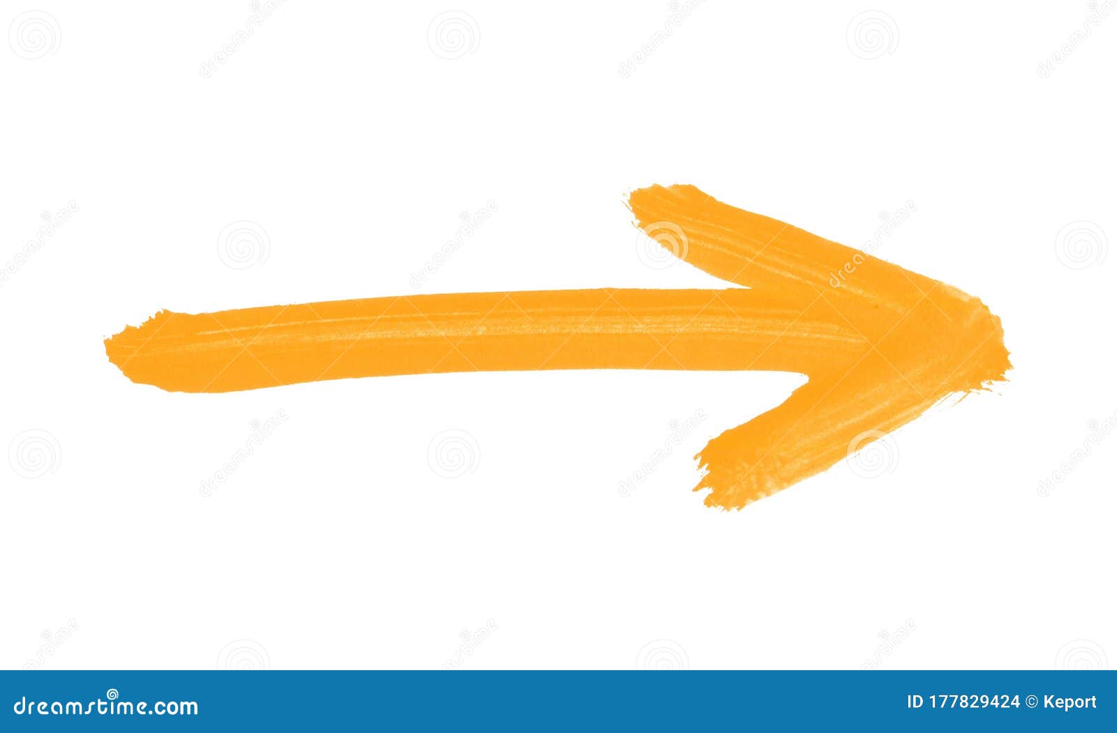 Orange Hand Painted Paintbrush Arrow Stock Illustration - Illustration ... Orange Hand Painted Paintbrush Arrow Stock Illustration - Illustration ...