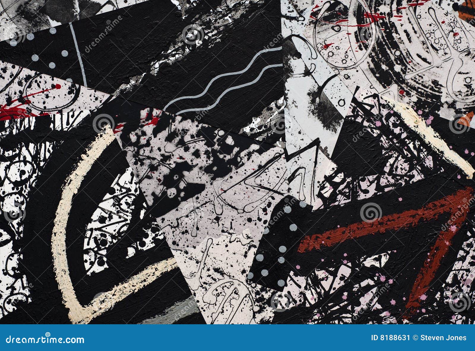 Hand Painted Paper Collage stock illustration. Illustration of fine ...