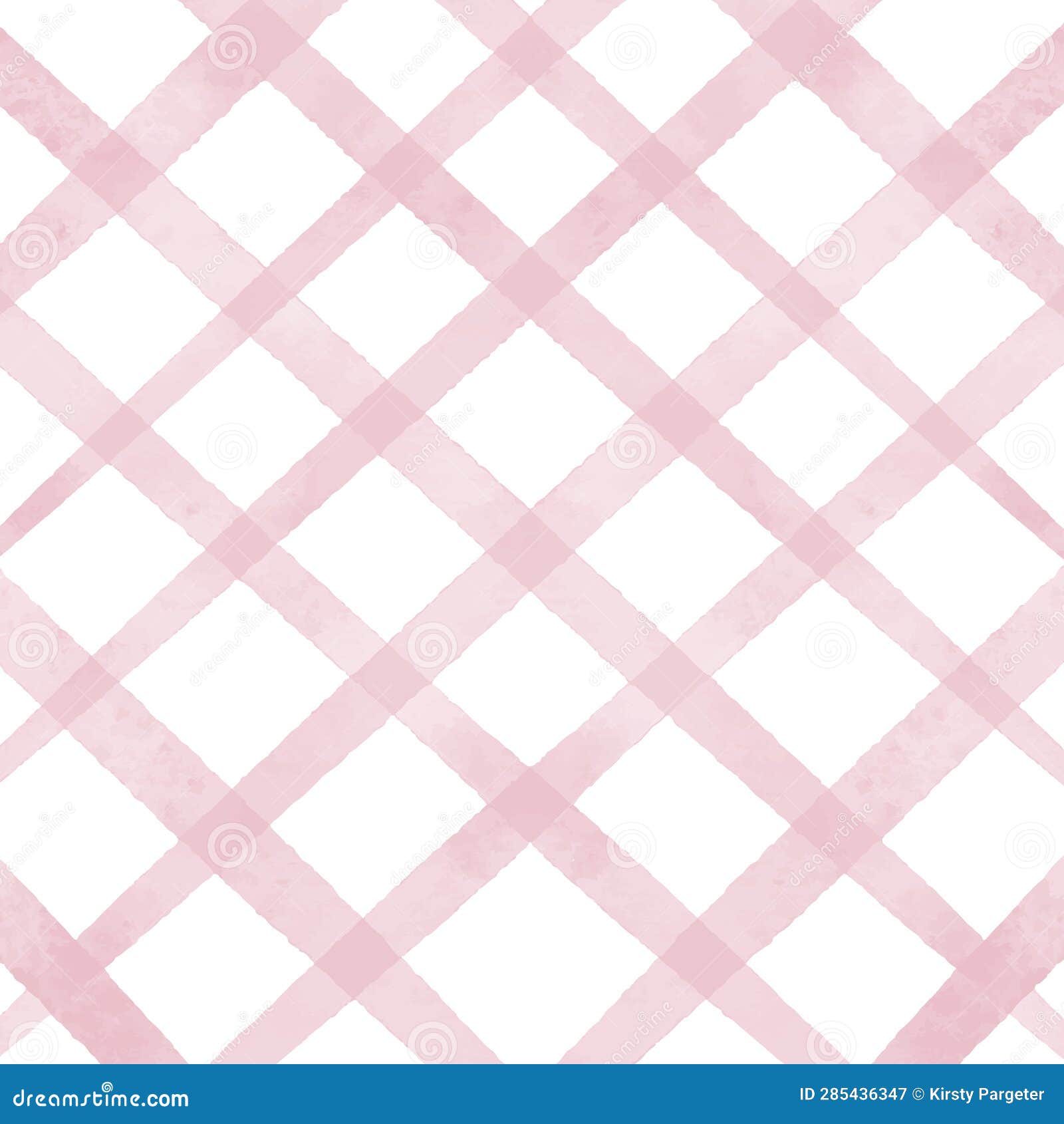 Hand Painted Pastel Pink Watercolour Checked Background Stock Vector ...
