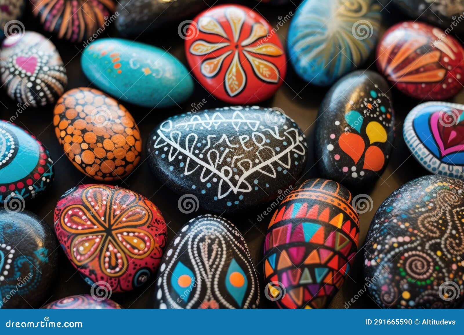 Hand-painted Pebbles with Thankful Words on Them Stock Photo - Image of ...
