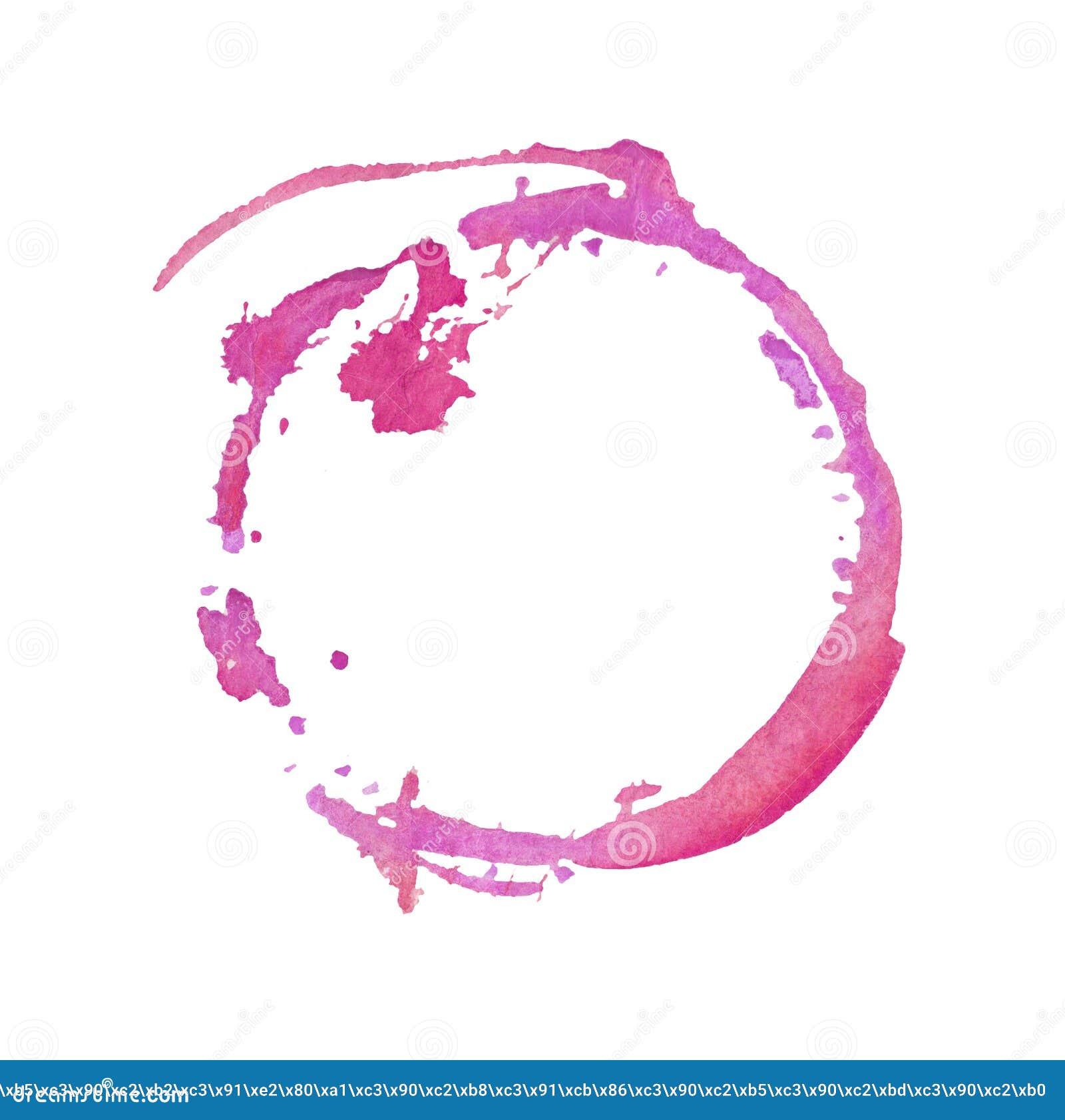 Hand Painted Pink Water Colour Circle Stock Illustration - Illustration ...