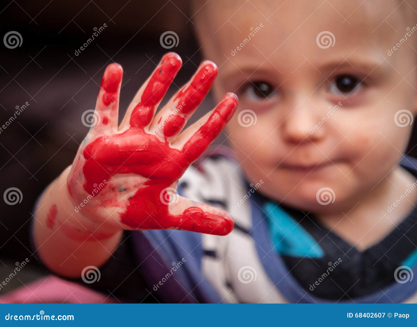 Hand painted red stock image. Image of creative, childhood - 68402607