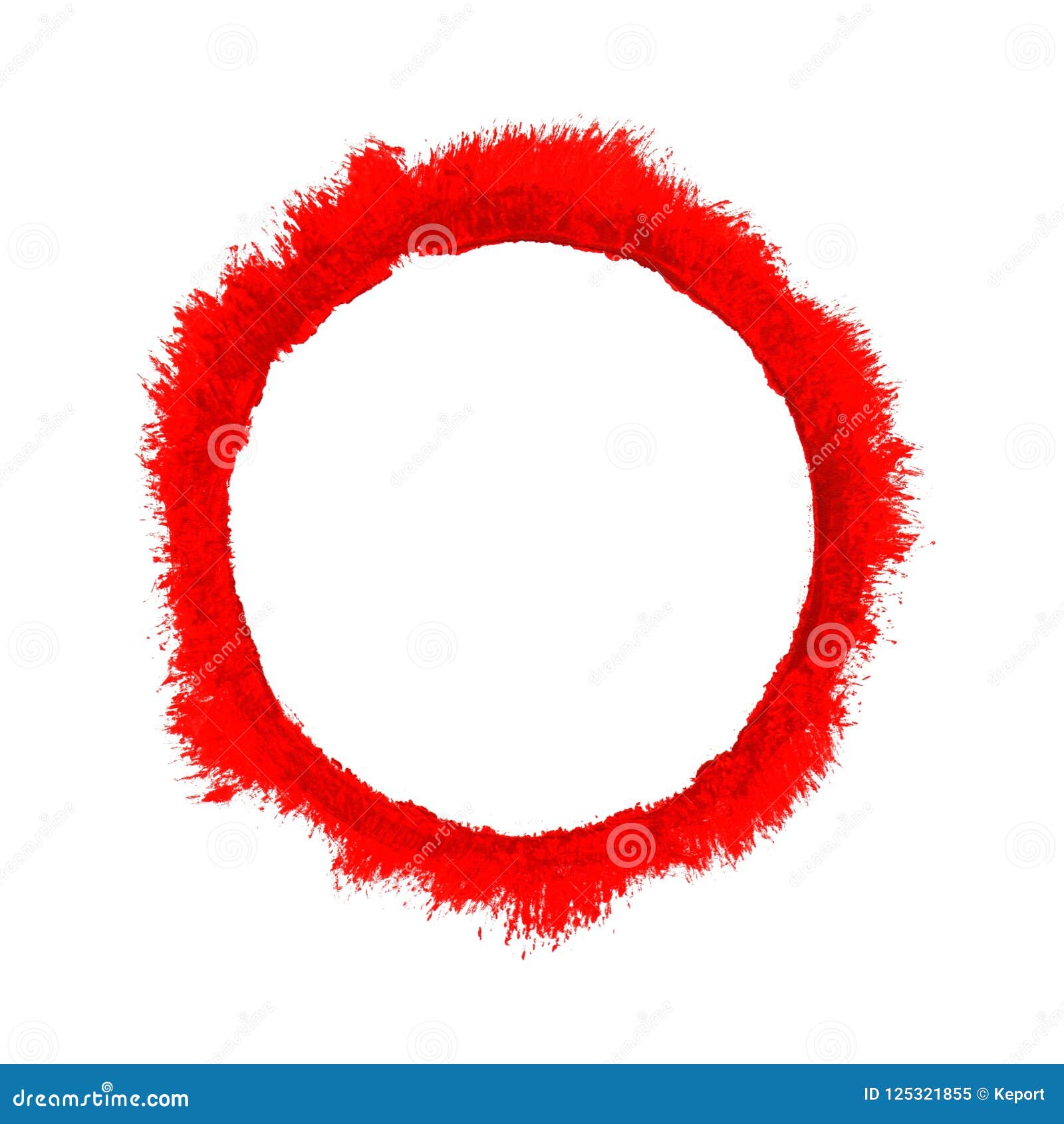 Hand Painted Red Circle Ring Stock Illustration - Illustration of color ...