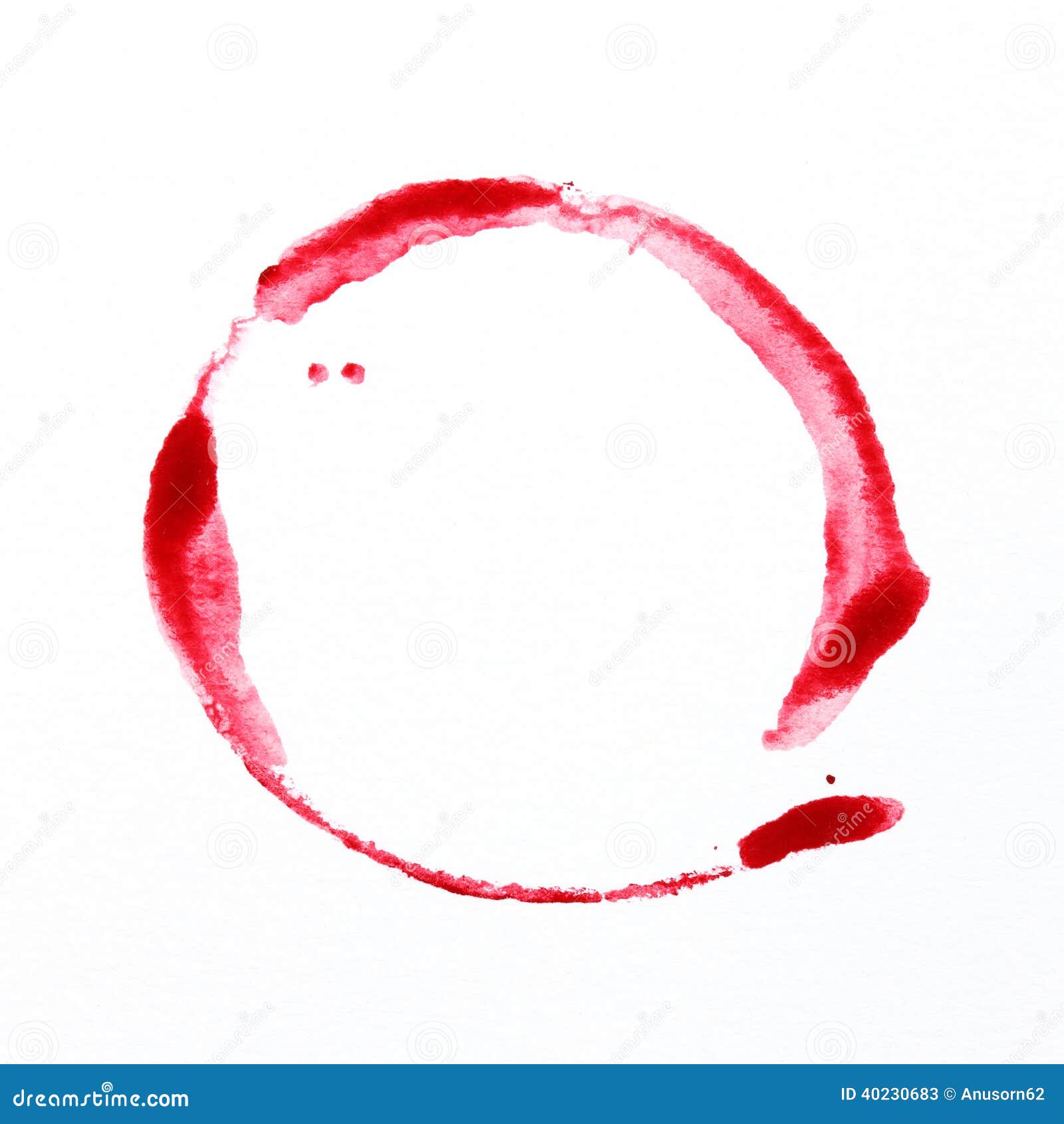 Hand-painted Red Circle Water Color Stock Image - Image of hand ...