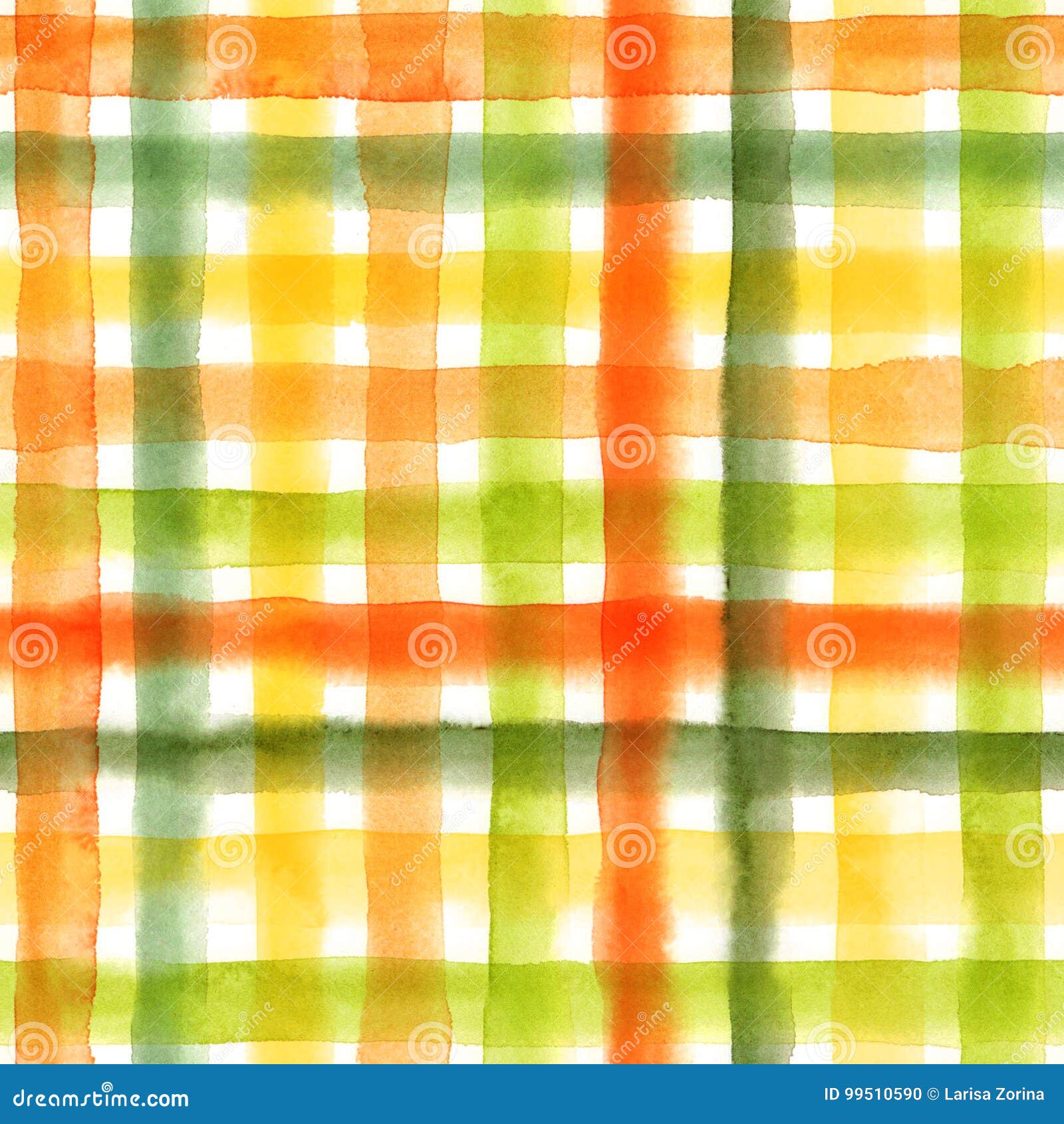 Watercolor Seamless Checkered Pattern. Stock Illustration ...