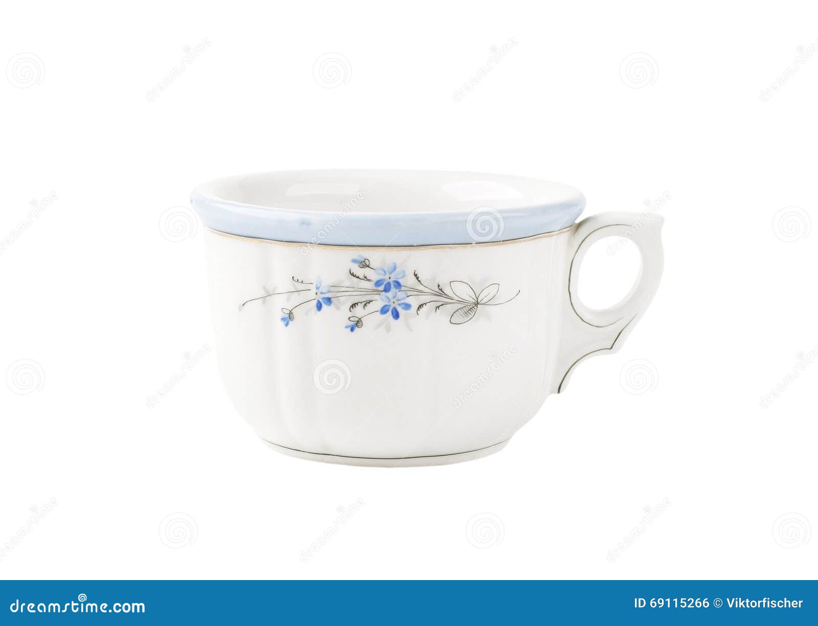 Hand Painted Rustic Tea Cup Stock Photo - Image of dishware, porcelain ...