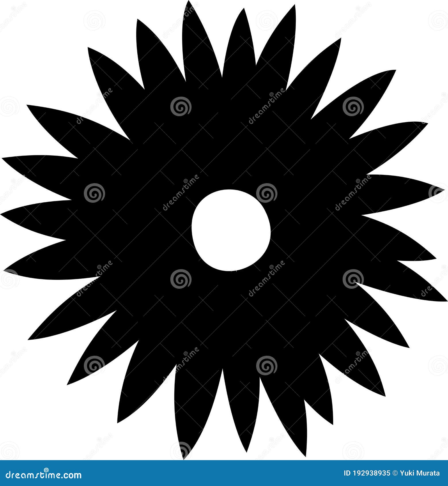 Hand-painted Simple Flower Shape Variation Stock Illustration ...