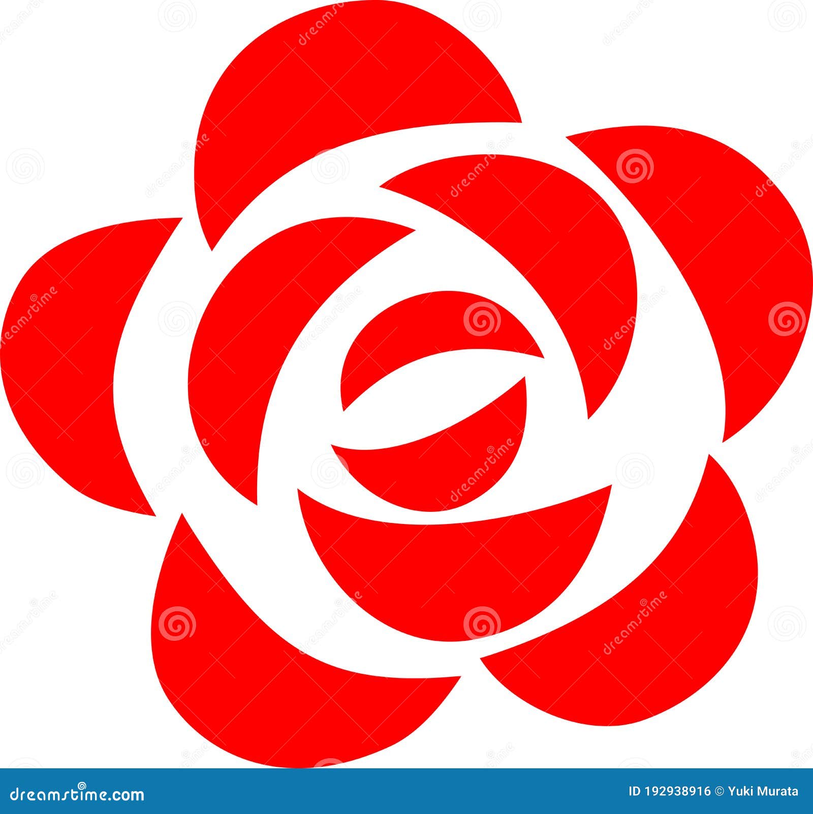 Hand-painted Simple Flower Shape Variation Set.ai Stock Illustration ...