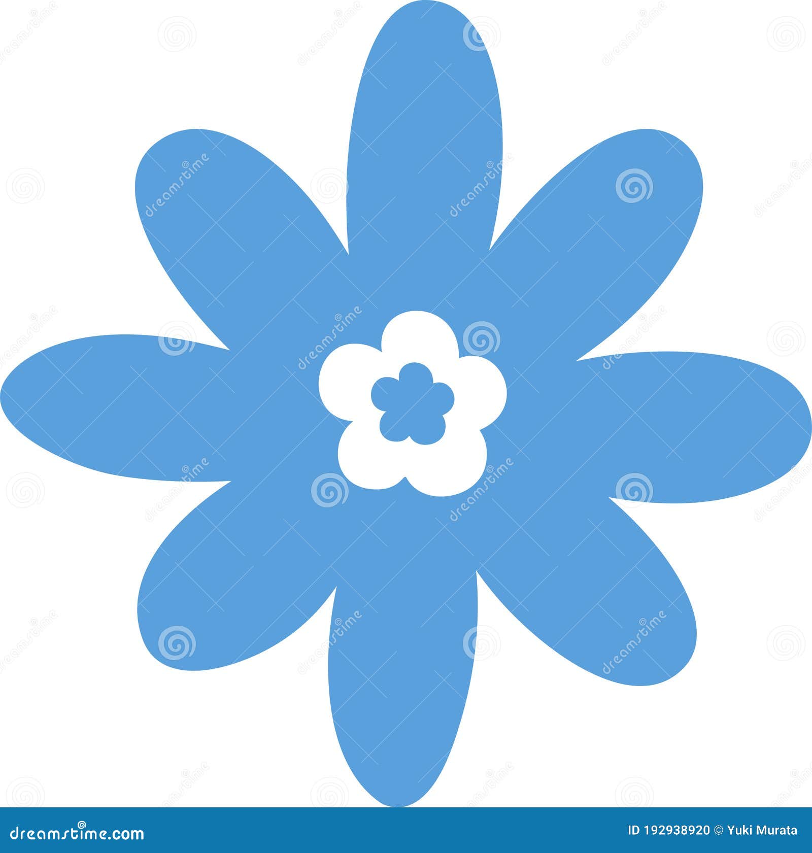 Hand-painted Simple Flower Shape Variation Set.ai Stock Illustration ...