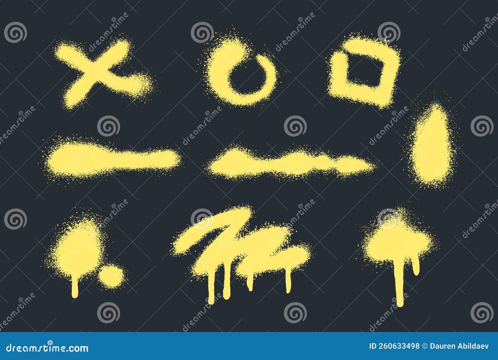 Hand Painted Spray Lines Drips Set Vector Illustration. Stock Vector ... Hand Painted Spray Lines Drips Set Vector Illustration. Stock Vector ...