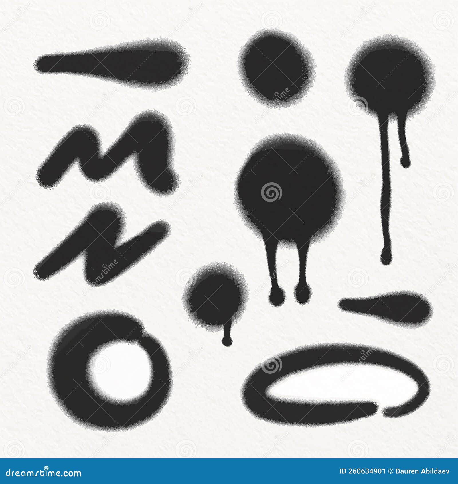 Hand Painted Spray Lines Drips Set Vector Illustration. Stock Vector ... Hand Painted Spray Lines Drips Set Vector Illustration. Stock Vector ...