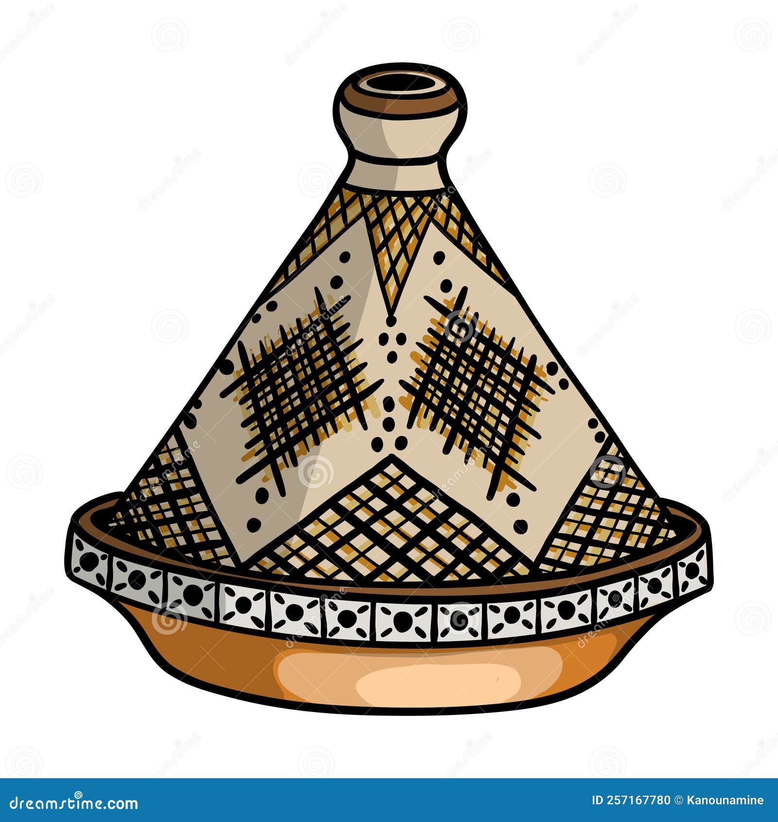 Hand Painted Traditional Algerian Ceramic Cooking Tagine Stock ...