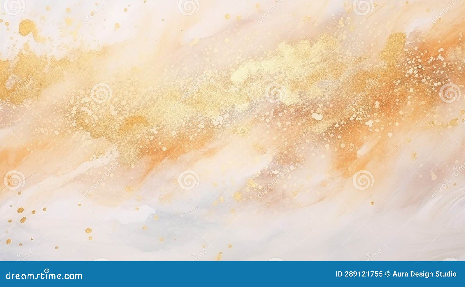 Hand Painted Watercolor Abstract Background with Gold Stock ...