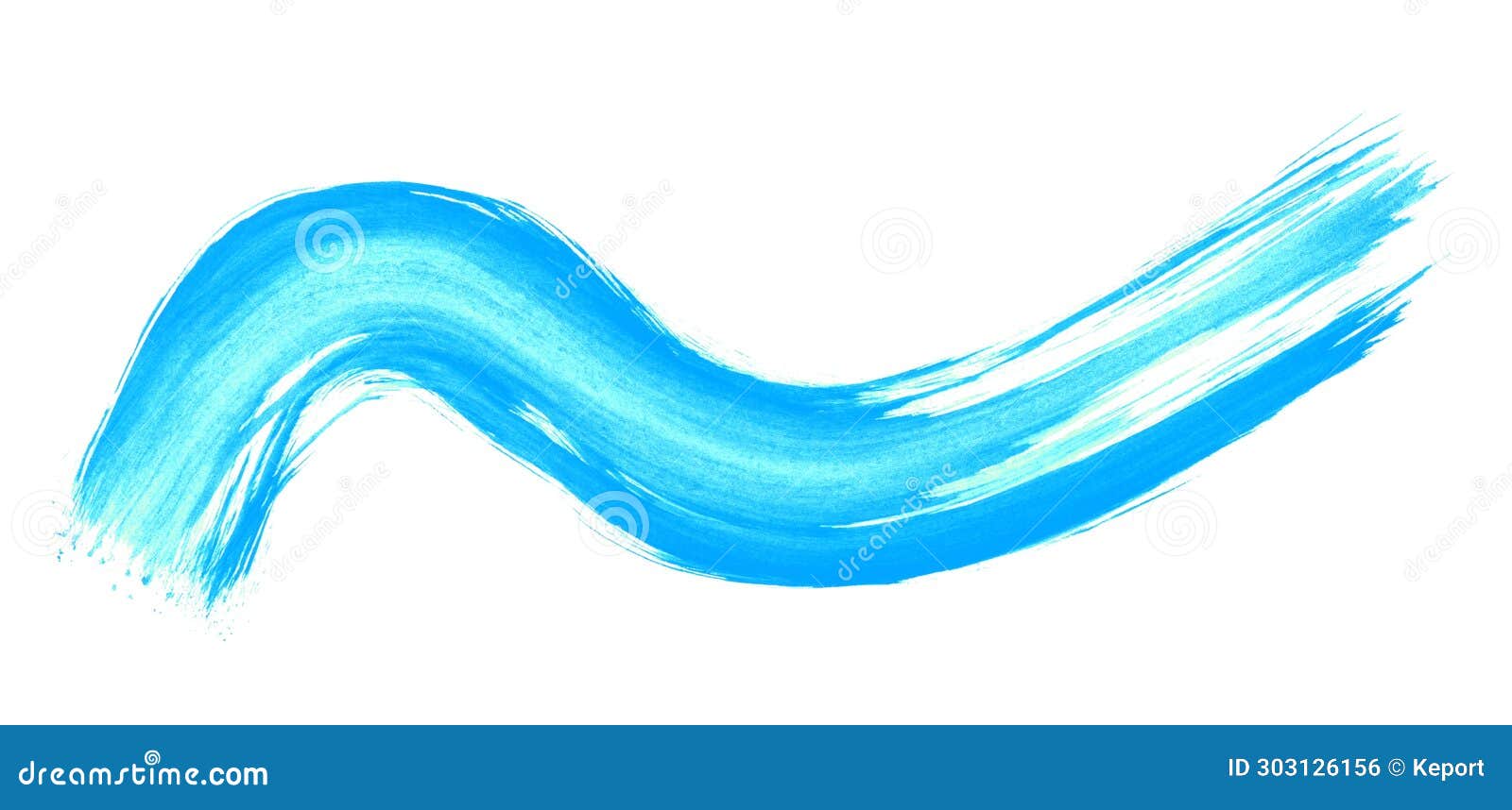 Hand Painted Wave Stripe with Blue Color Stock Illustration ...