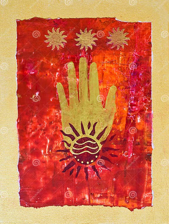 Hand painting stock illustration. Illustration of symbol - 15598533