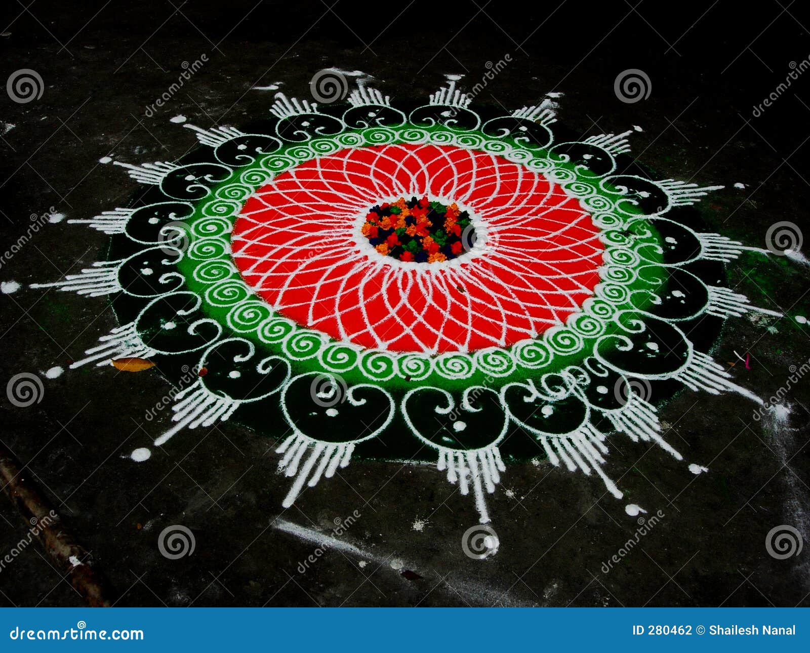 Hand Painting on the Road - Rangoli Stock Photo - Image of handmade ...