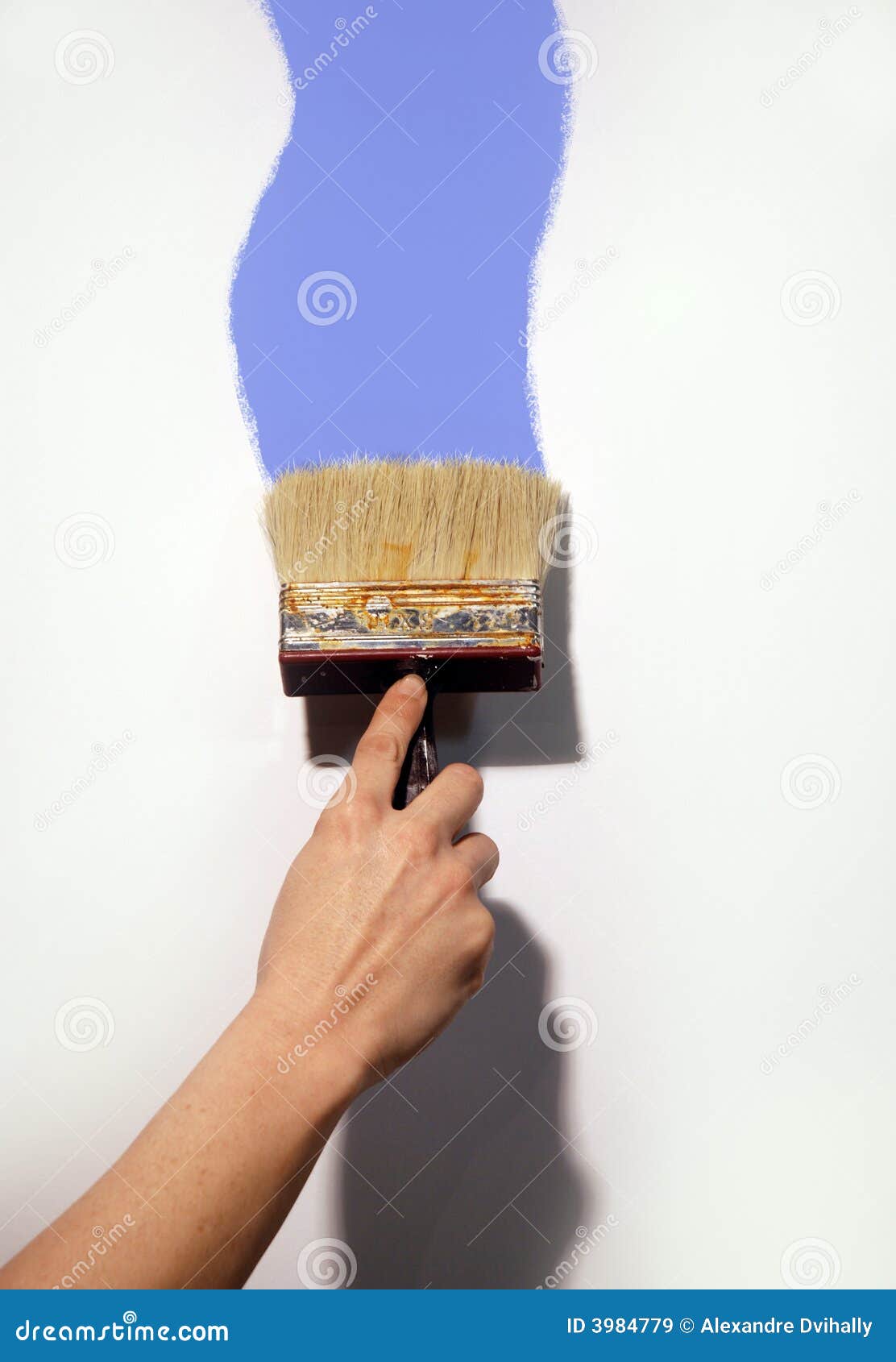 Hand painting wall stock image. Image of working, shadow - 3984779