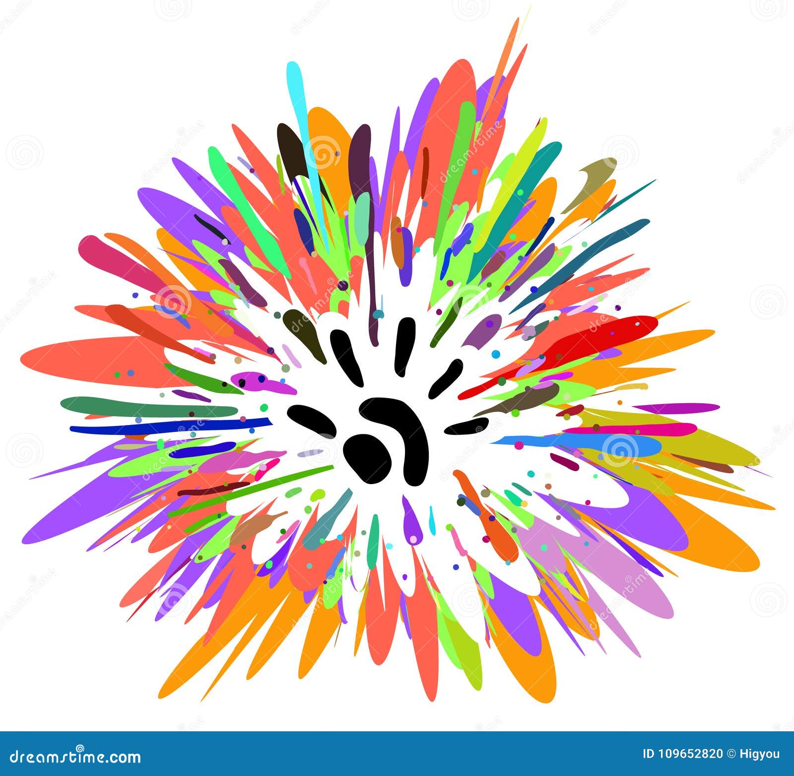 Hand Paints Splash stock vector. Illustration of liquid - 109652820