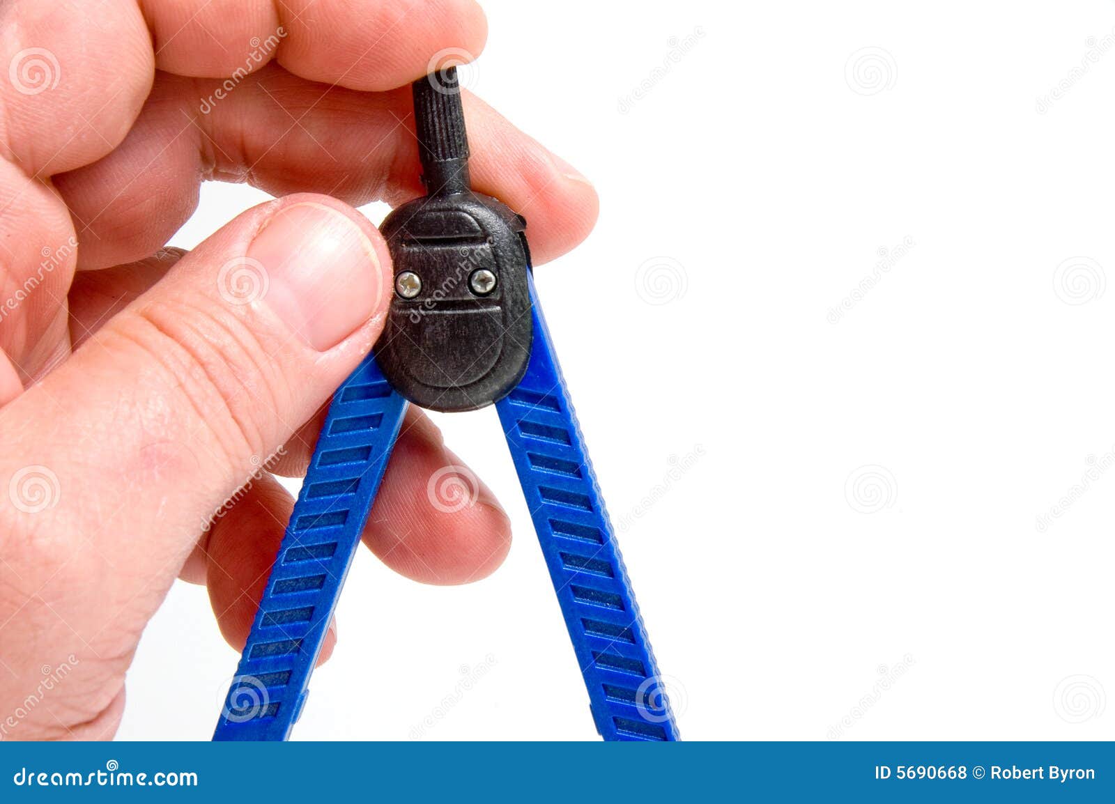 Hand with Pair of Compasses Stock Photo - Image of closeup, educational ...