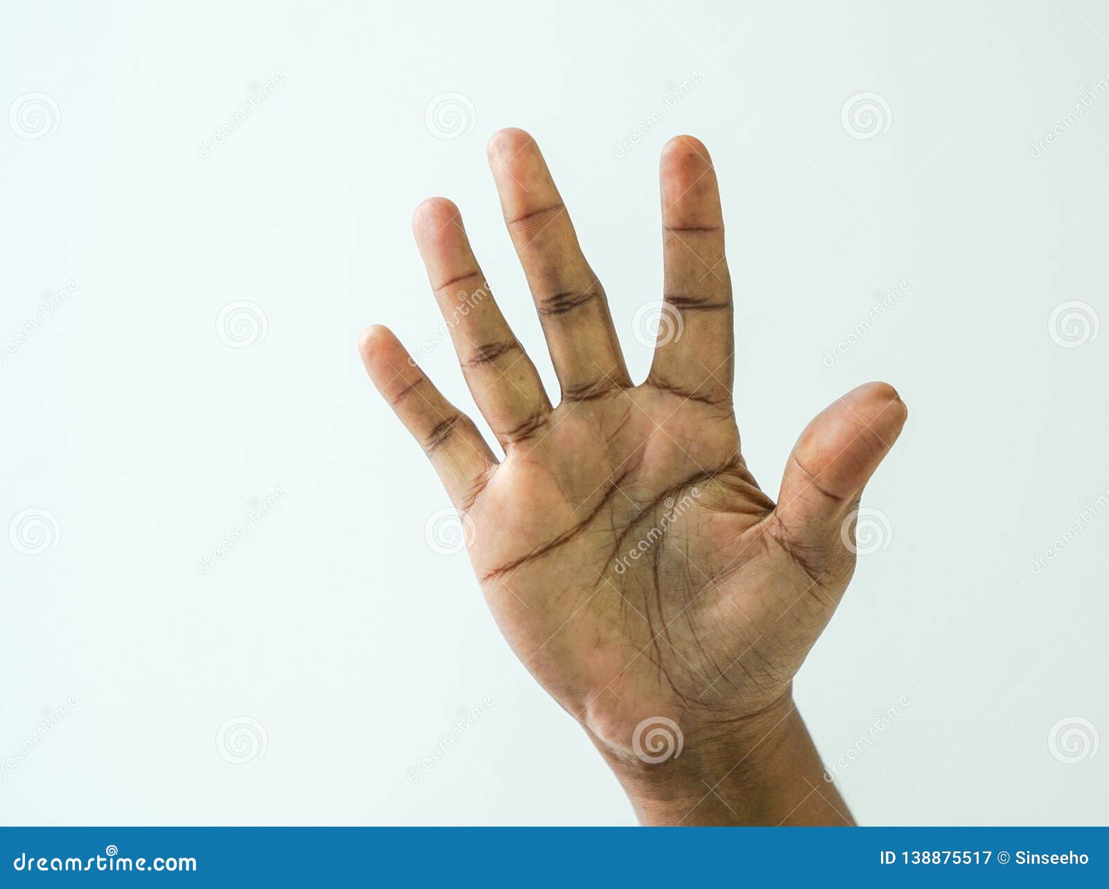Hand with Palm Facing the Camera Stock Image - Image of icon, person ...