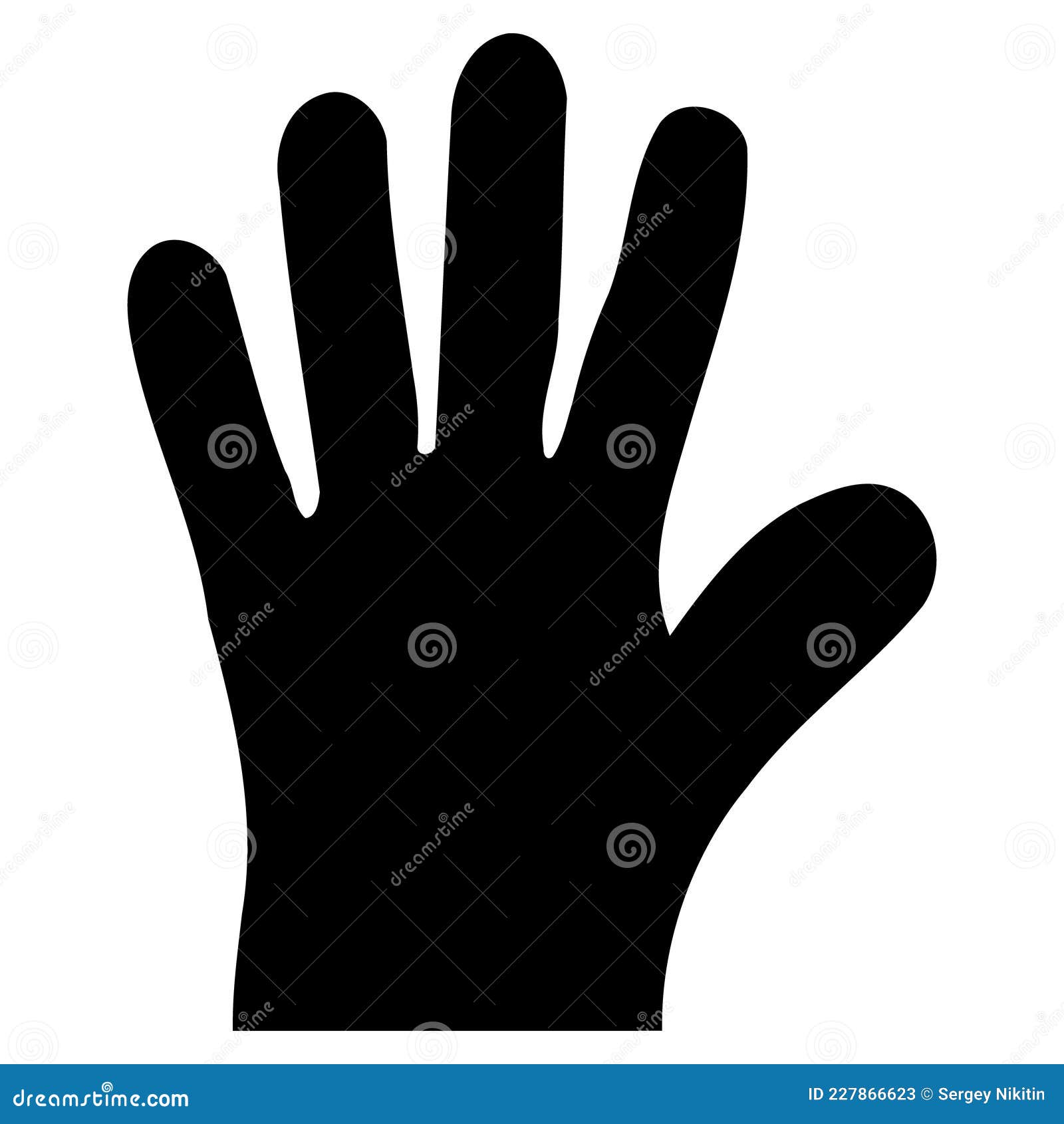 Hand Palm Flat Icon Symbol stock vector. Illustration of isolated ...