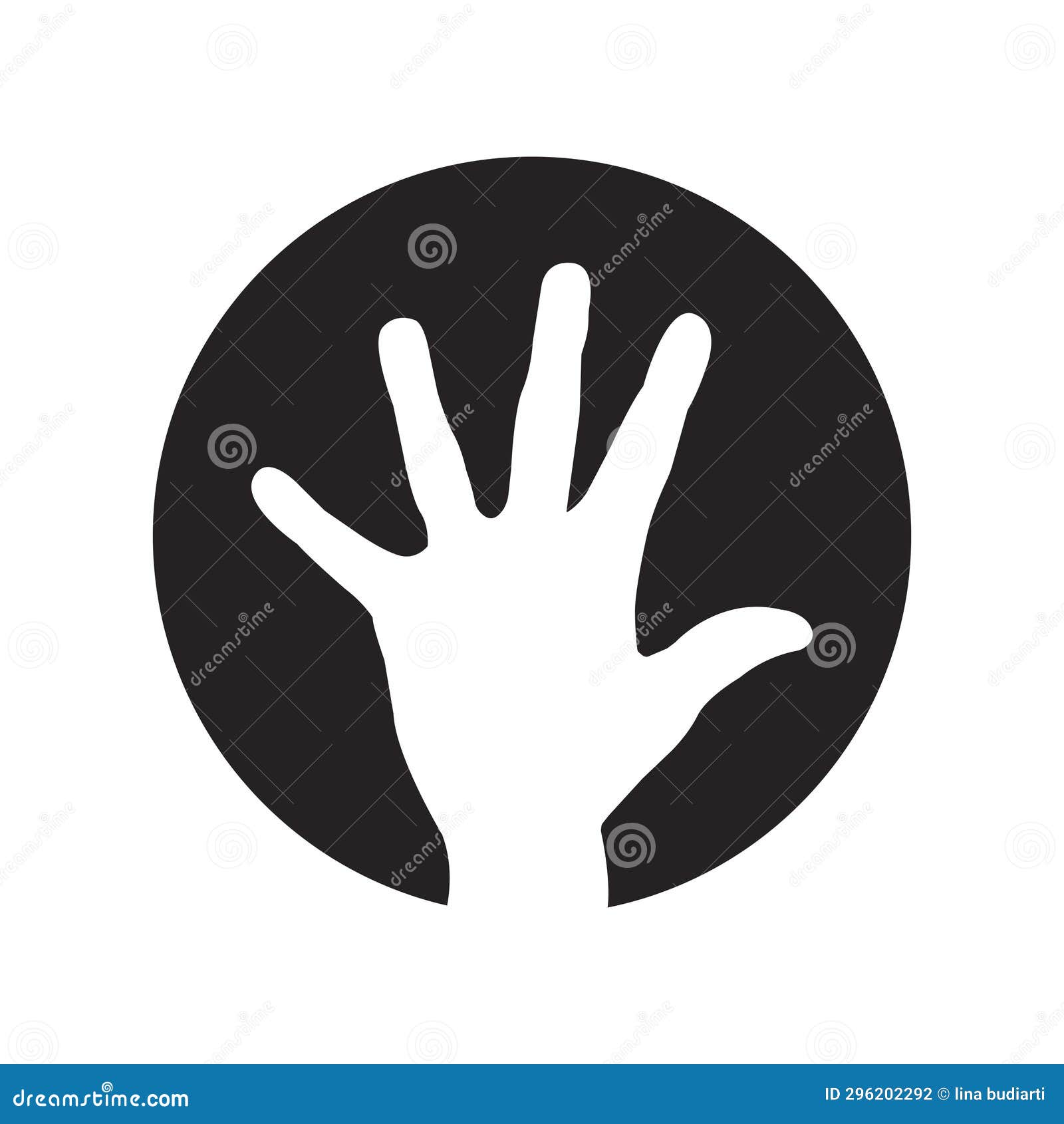 Hand Palm icon stock illustration. Illustration of black - 296202292