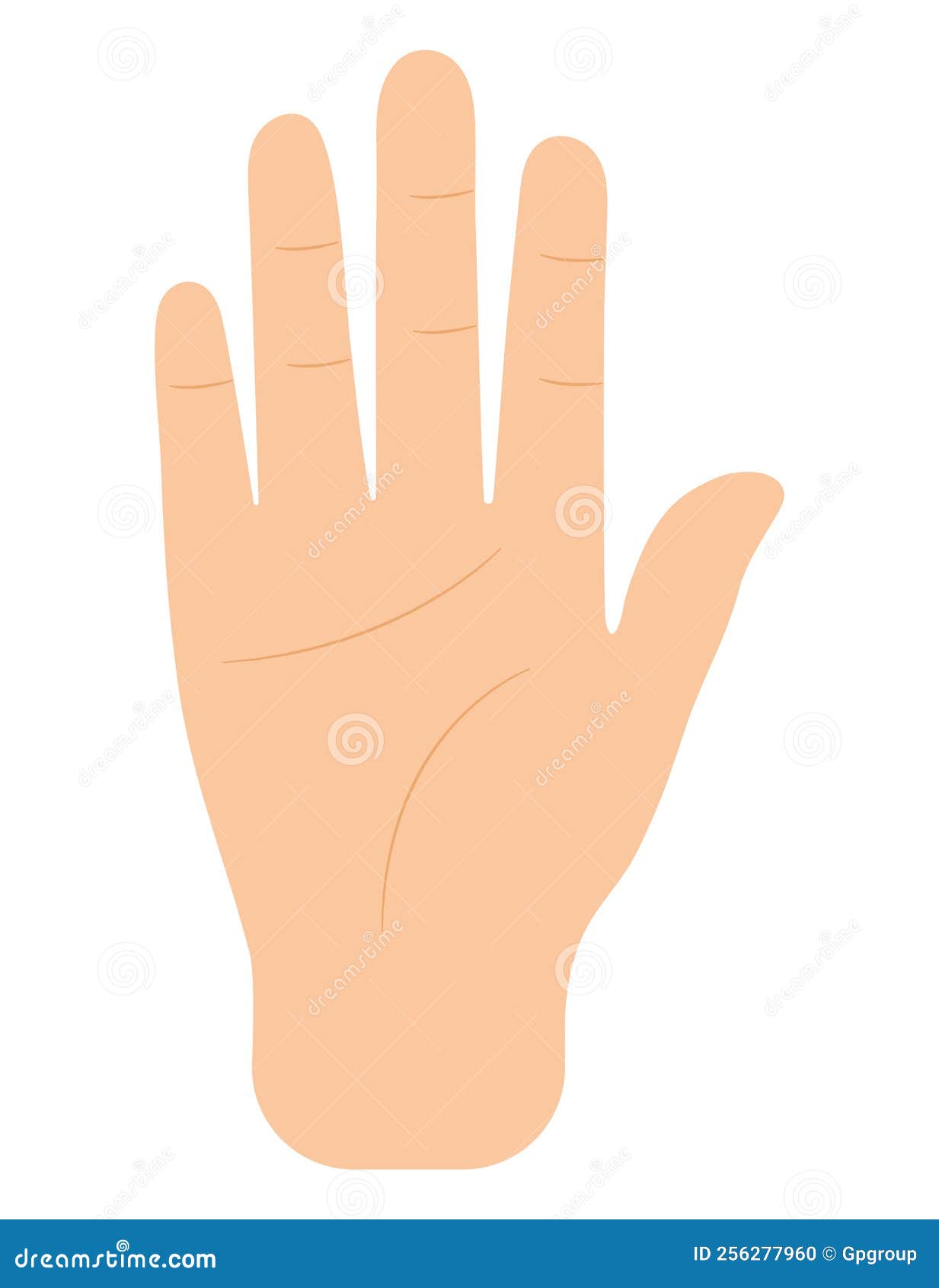 Hand palm illustration stock illustration. Illustration of isolated ...