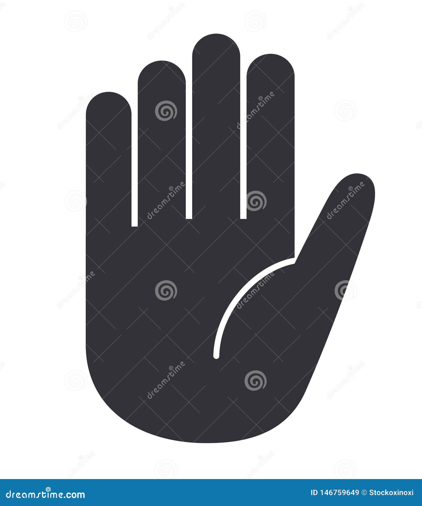 Hand Palm Stop Warning Sign Icon Symbol Stock Vector - Illustration of ...