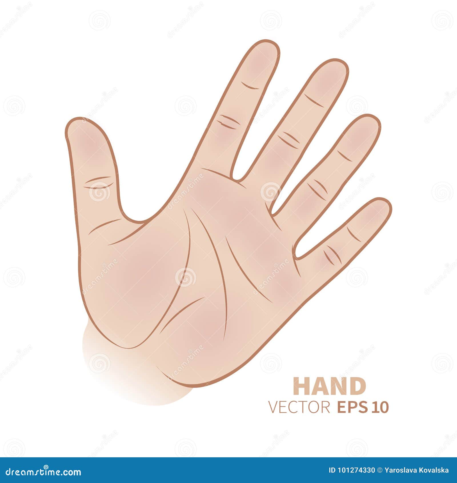 Hand palm symbol stock illustration. Illustration of graphic - 101274330