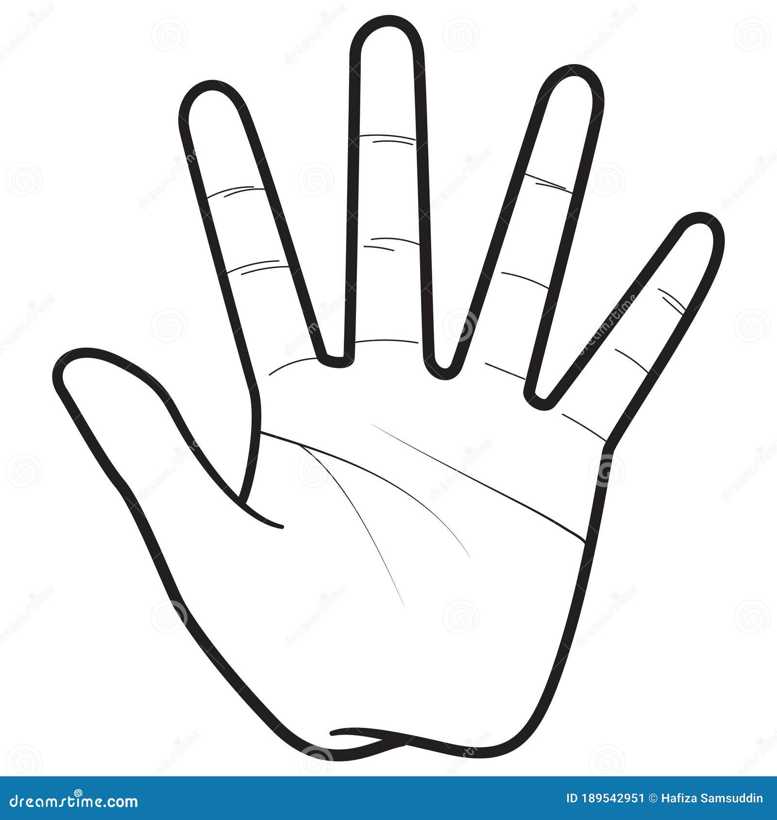 Hand Palm. Vector Illustration Decorative Design Stock Vector ...