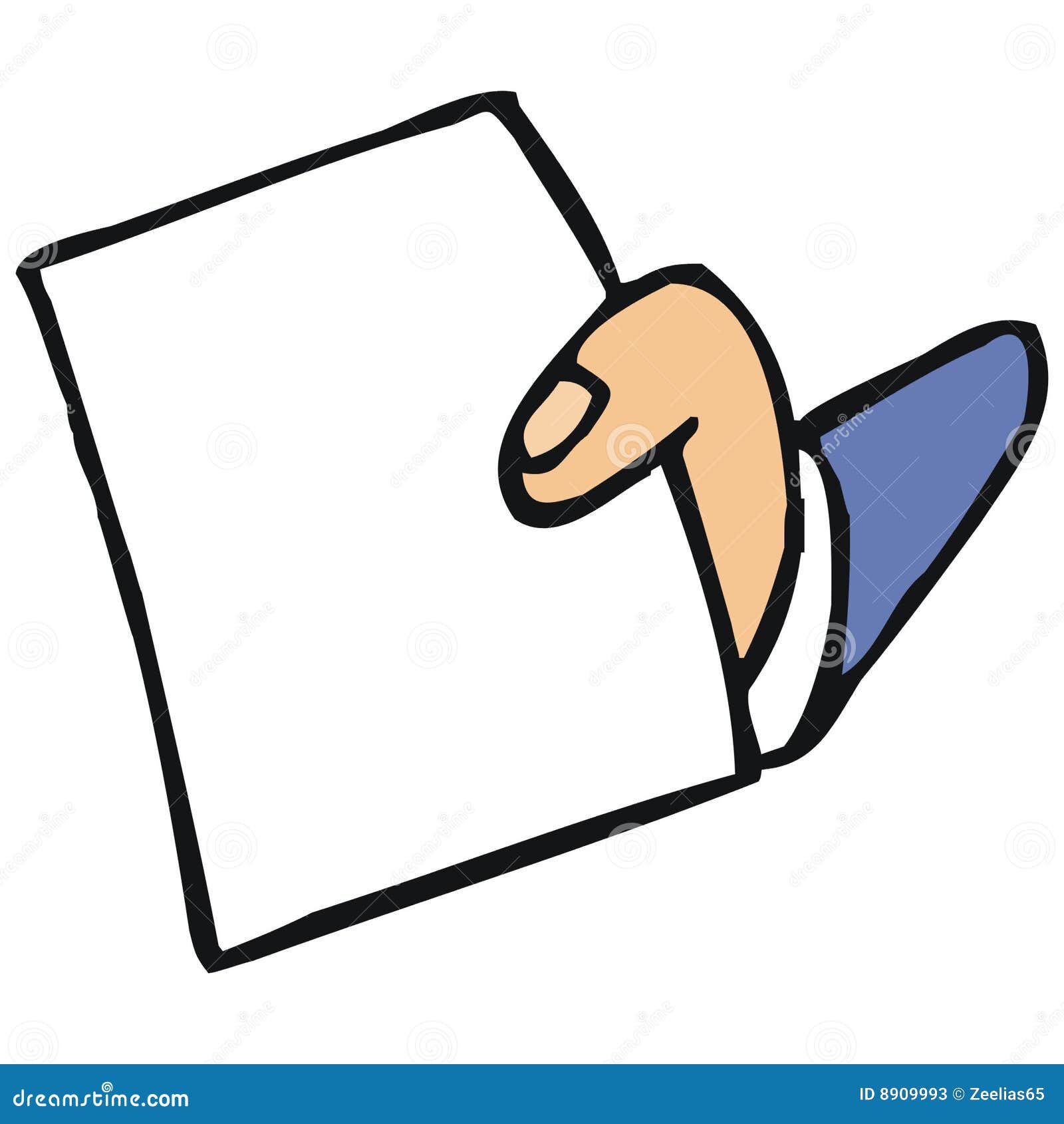 Hand And Paper Stock Photos - Image: 8909993