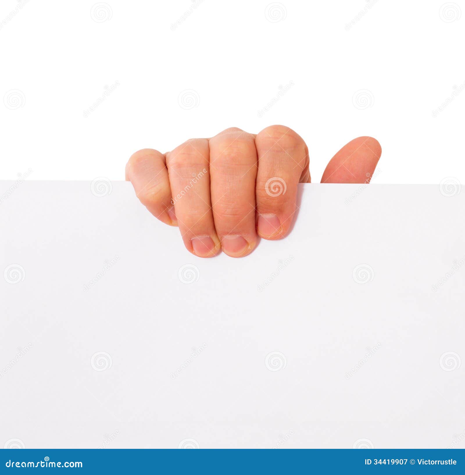 Hand, paper, advertising stock image. Image of greeting - 34419907