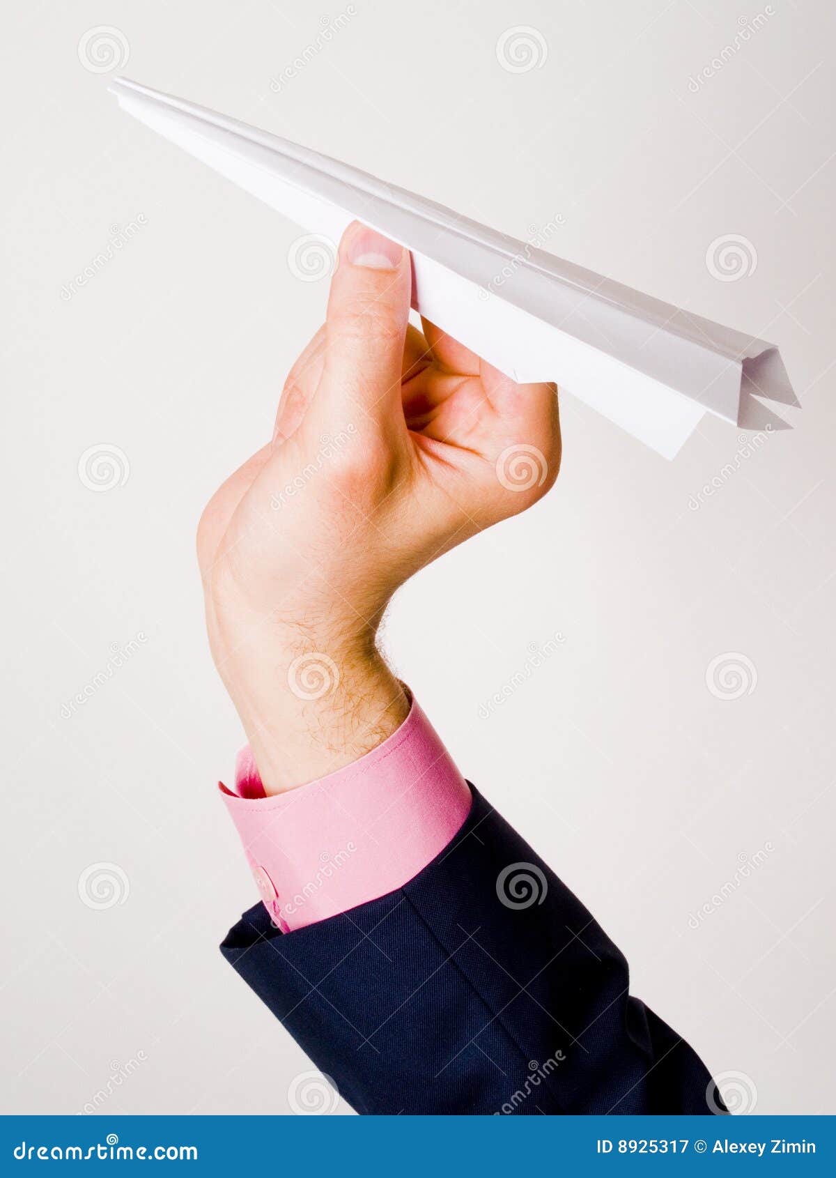 Hand with paper airplane stock image. Image of folded - 8925317
