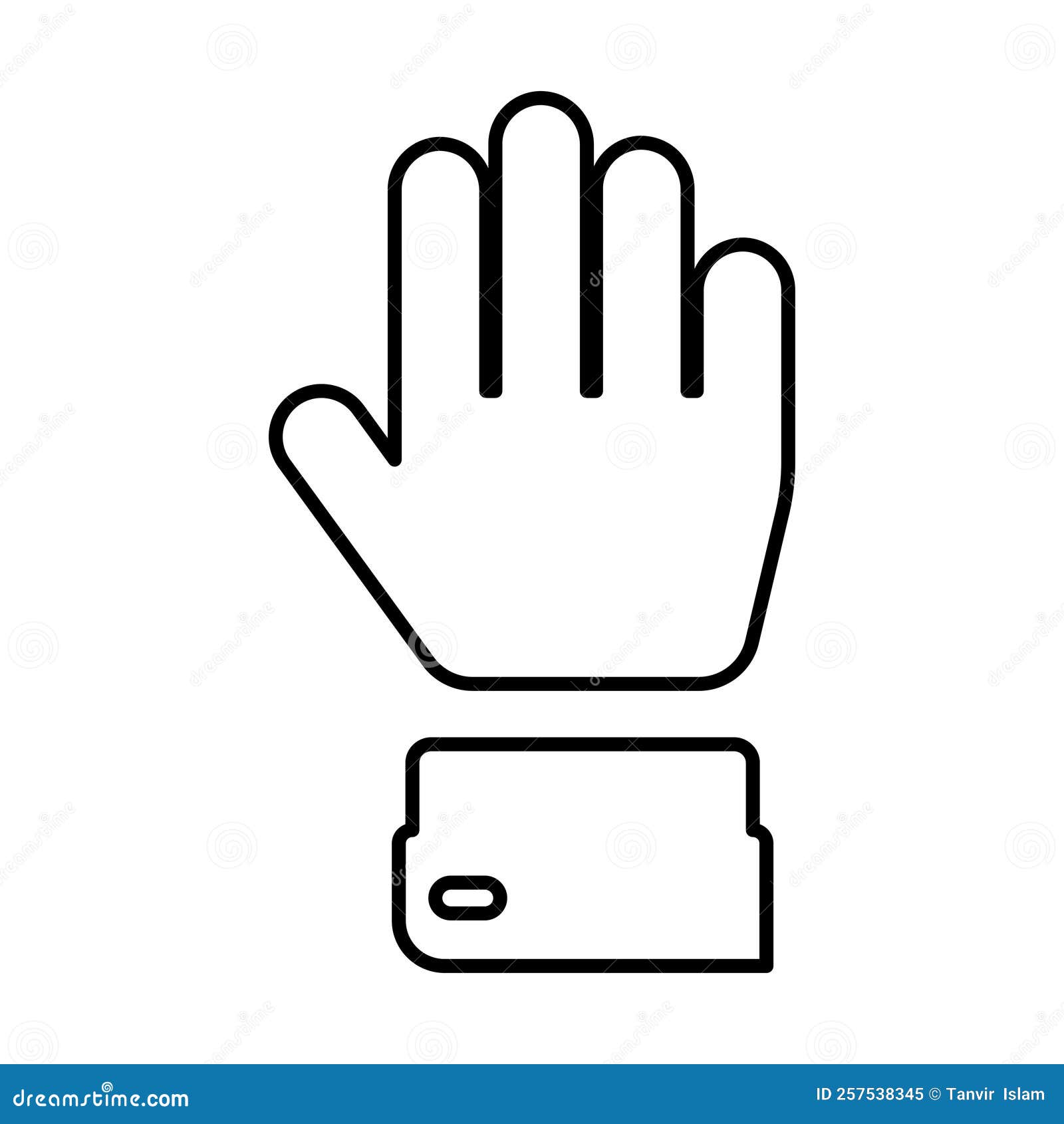 Hand Paper Icon stock vector. Illustration of hand, sign - 257538345