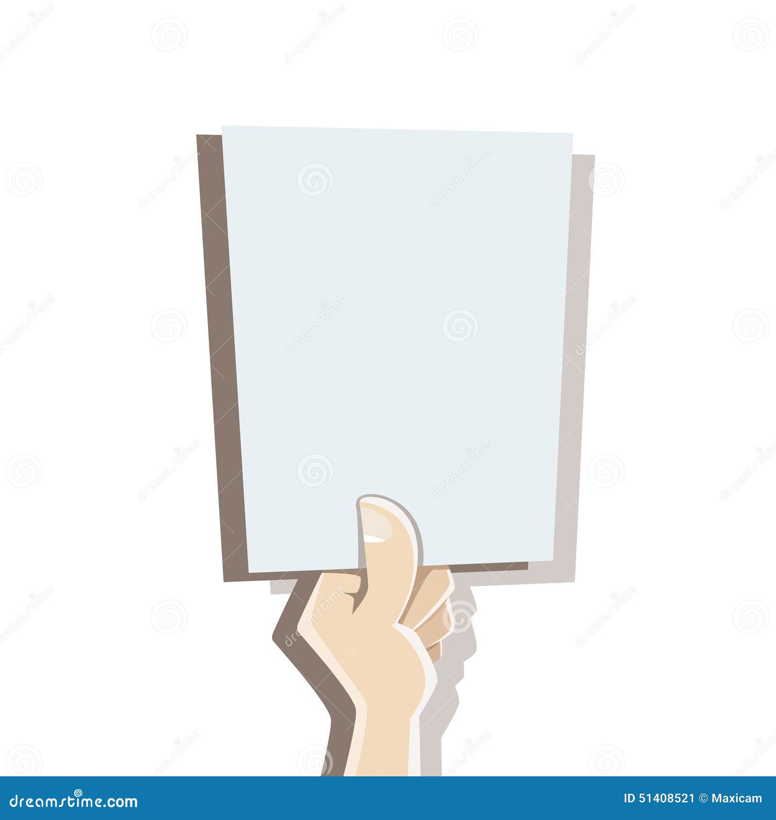 Hand with paper for note stock vector. Illustration of hold - 51408521