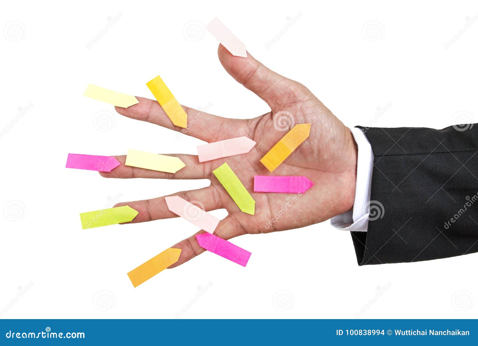 Hand with paper note stock photo. Image of message, clipping - 100838994