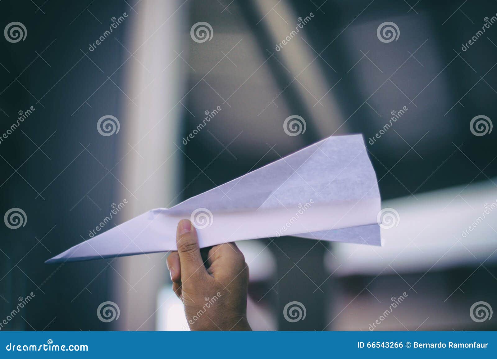 Hand with paper plane stock photo. Image of paper, origami - 66543266