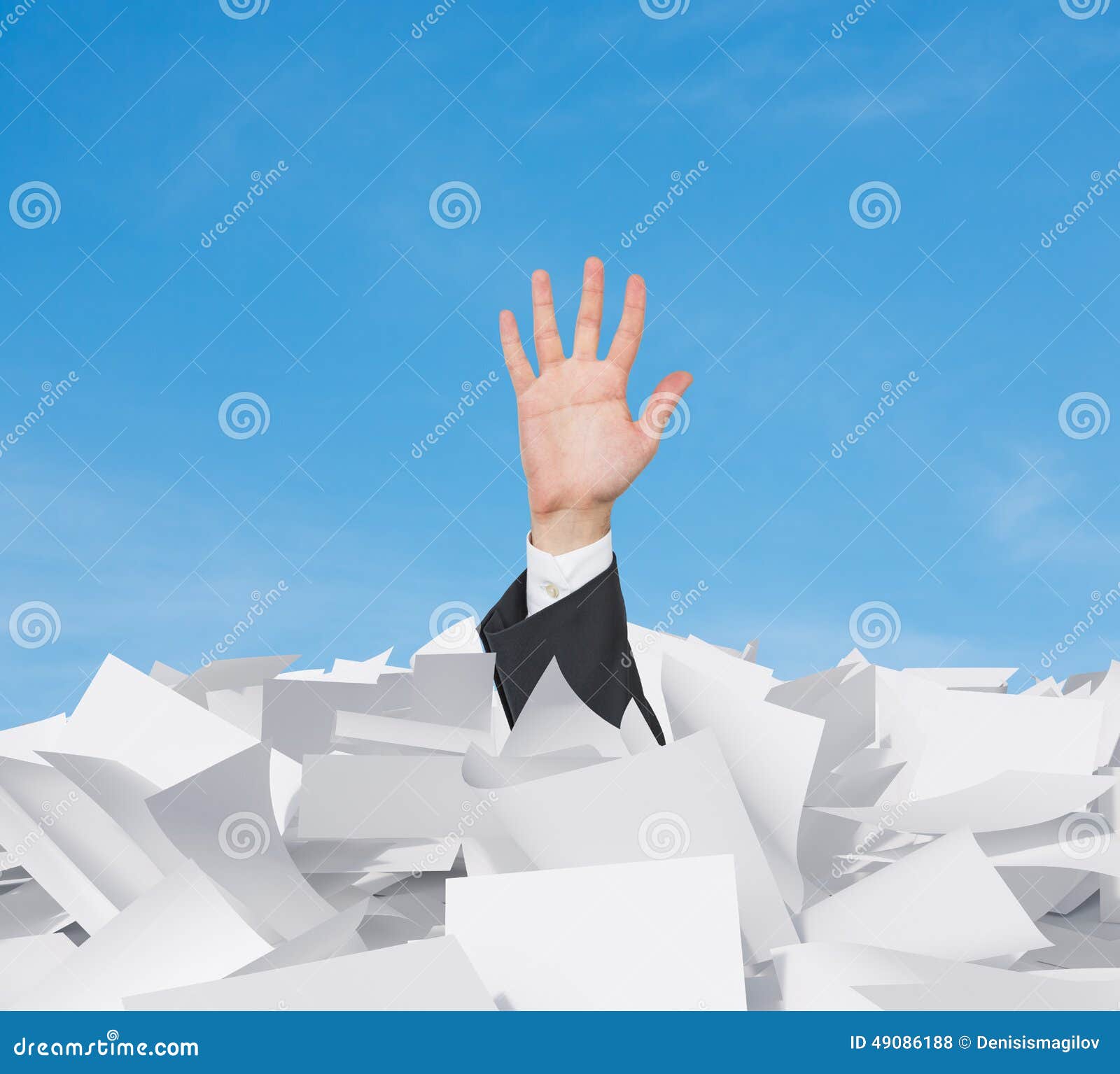 Hand in papers stock photo. Image of cost, business, file - 49086188