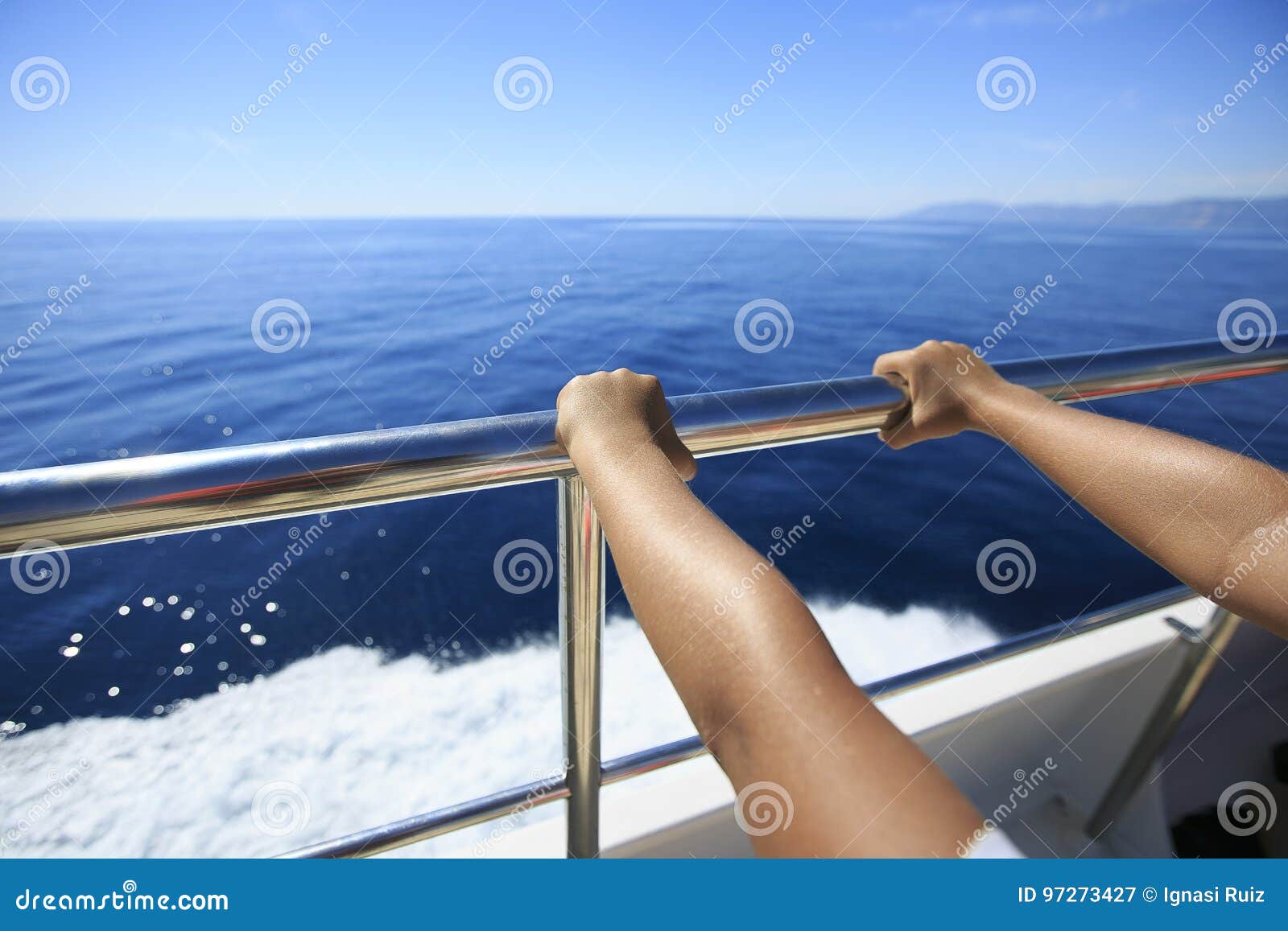 Hand of a Passenger in a Boat Stock Image - Image of outdoors, hand ...