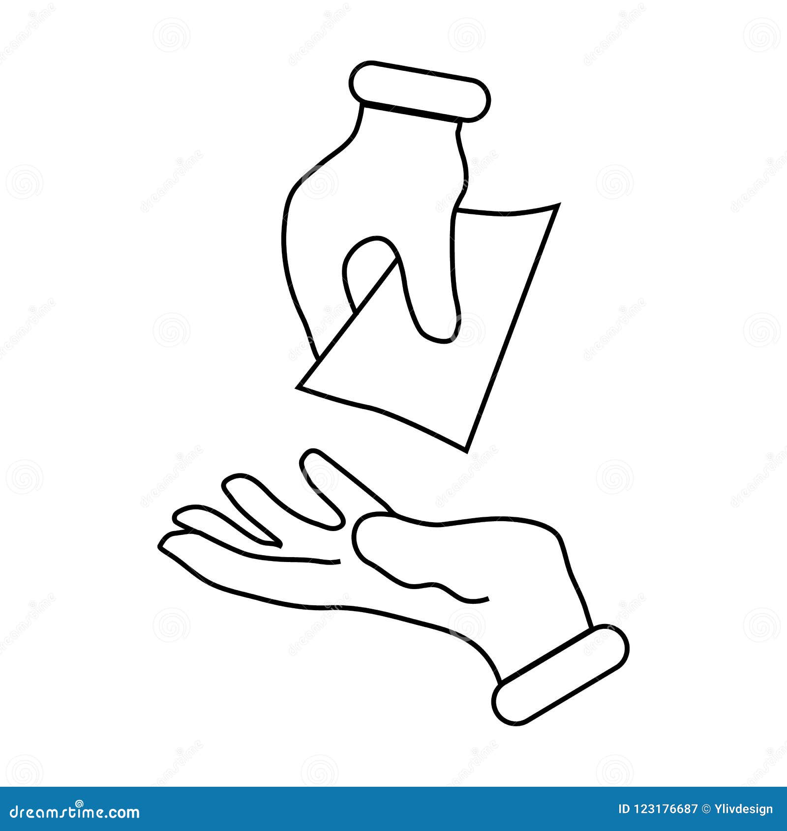 Hand Passing Money Icon, Outline Style Stock Illustration ... Hand Passing Money Icon, Outline Style Stock Illustration ...
