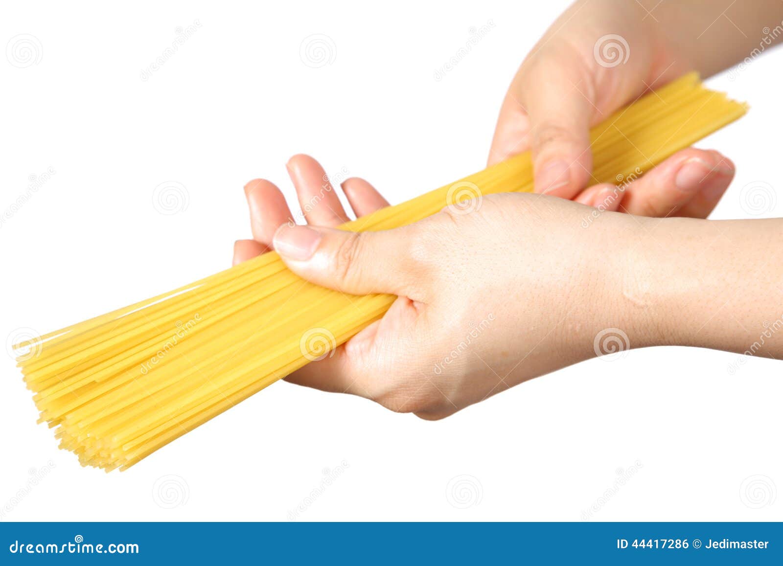 Hand with pasta stock photo. Image of isolated, ideas - 44417286