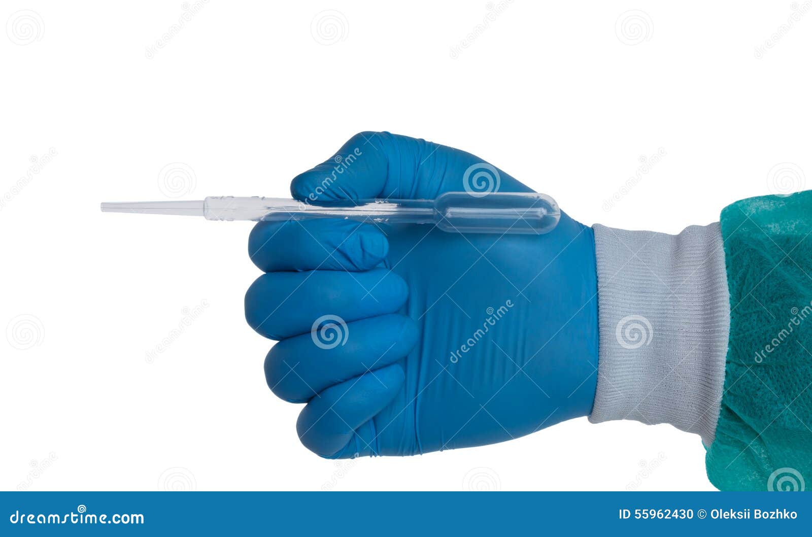 Hand with a Pasteur Pipette Stock Photo - Image of check, isolated ...