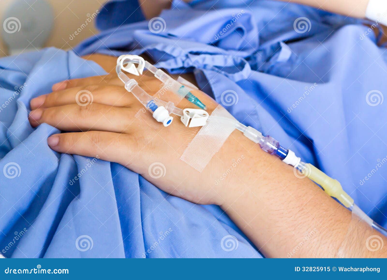 A Hand Patient with an Intravenous Drip Stock Image - Image of sick ...