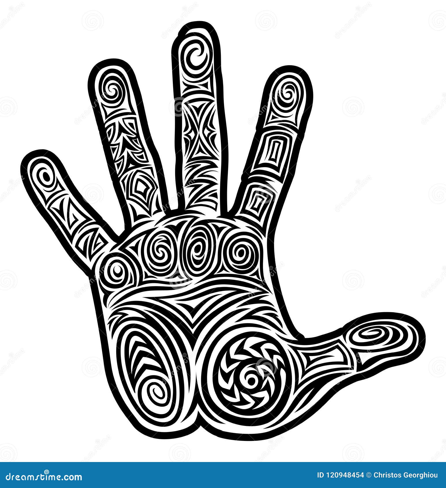 Abstract Hand Pattern Concept Design Stock Vector - Illustration of ...