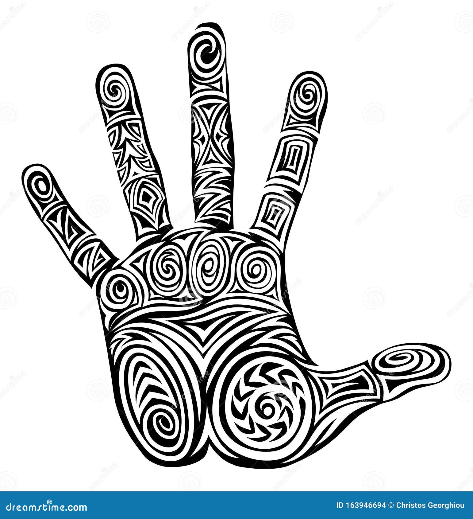 Hand Abstract Design Pattern Concept Stock Vector - Illustration of ...