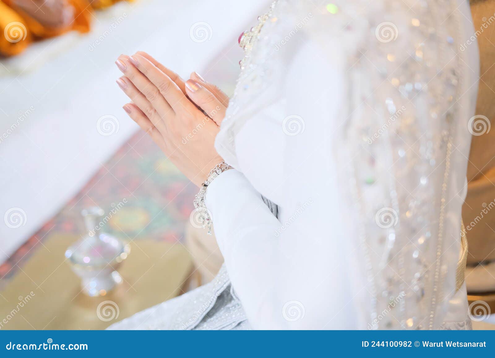 Hand Pay respect stock photo. Image of greeting, flower - 244100982