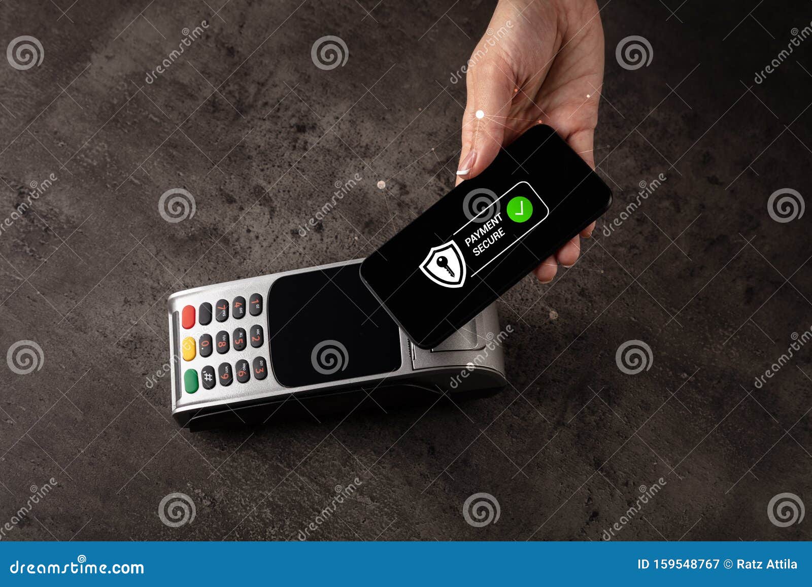 Hand Paying in Secure Payment System Stock Image - Image of credit ...