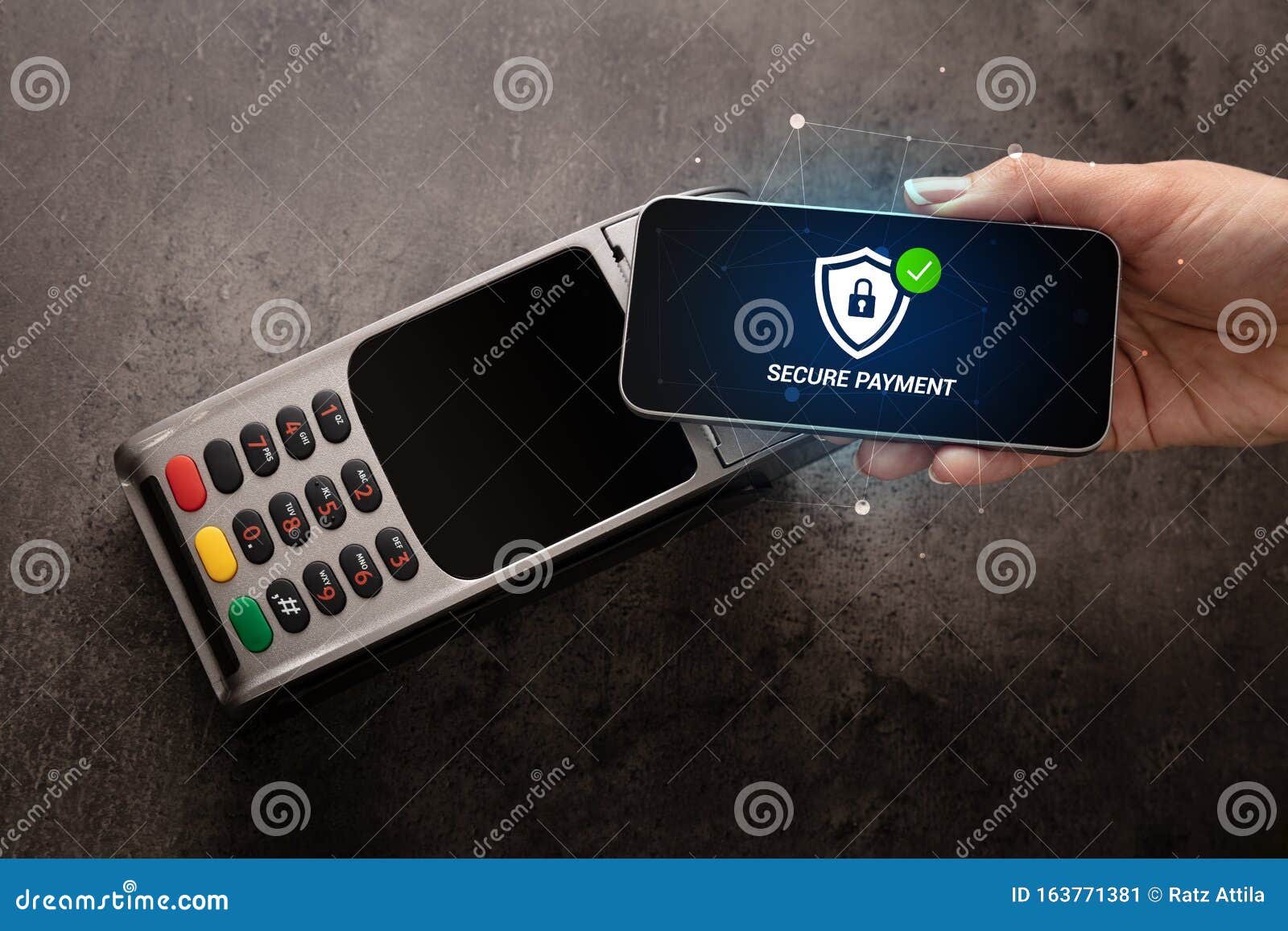 Hand Paying in Secure Payment System Stock Image - Image of payment ...