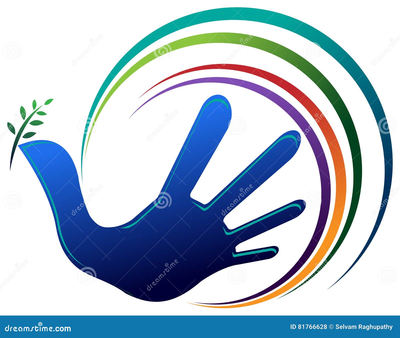Hand peace bird stock vector. Illustration of grace, artwork - 81766628