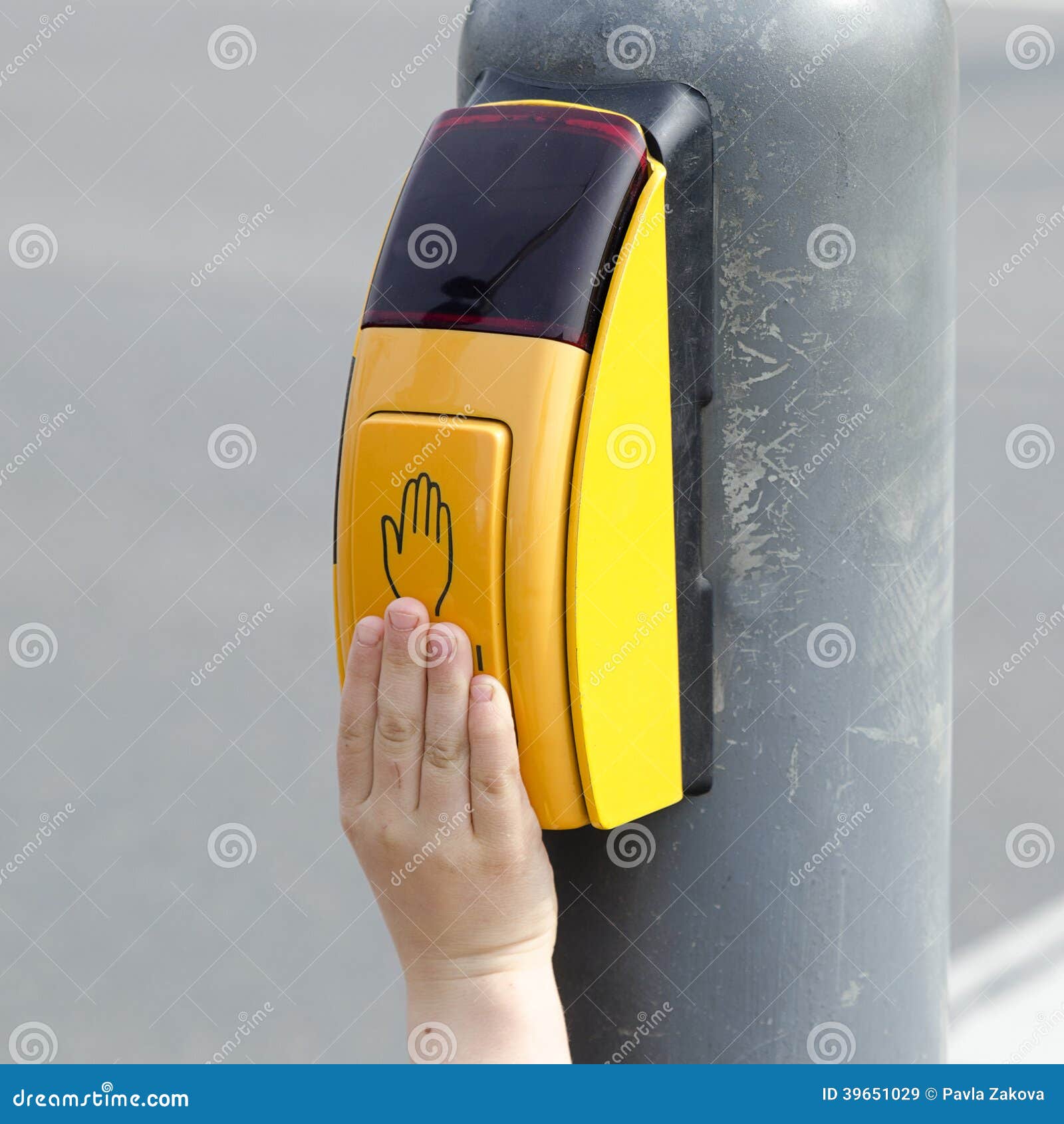 Hand on Pedestrian Crossing Button Stock Image - Image of symbol, safe ...